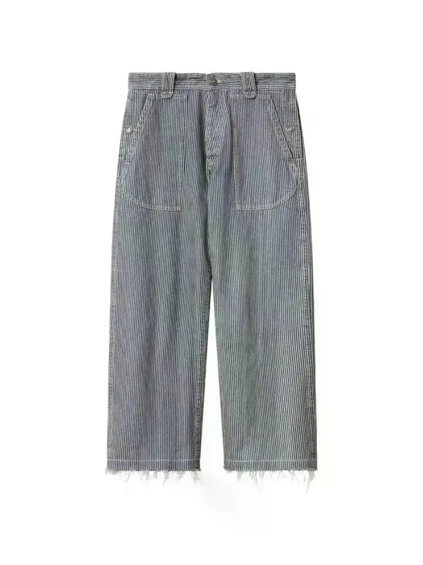 MARANT ETOILE Ermina Pinstripe Cotton Twill Pants - Blue