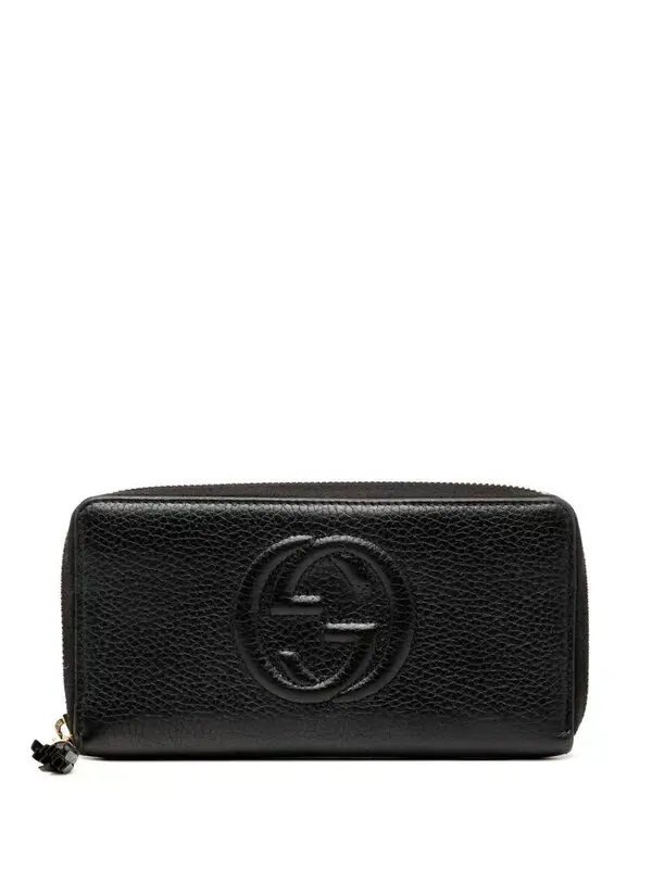 Gucci 2000-2015 Grained Calfskin Soho Zip Around Wallet Long Wallets