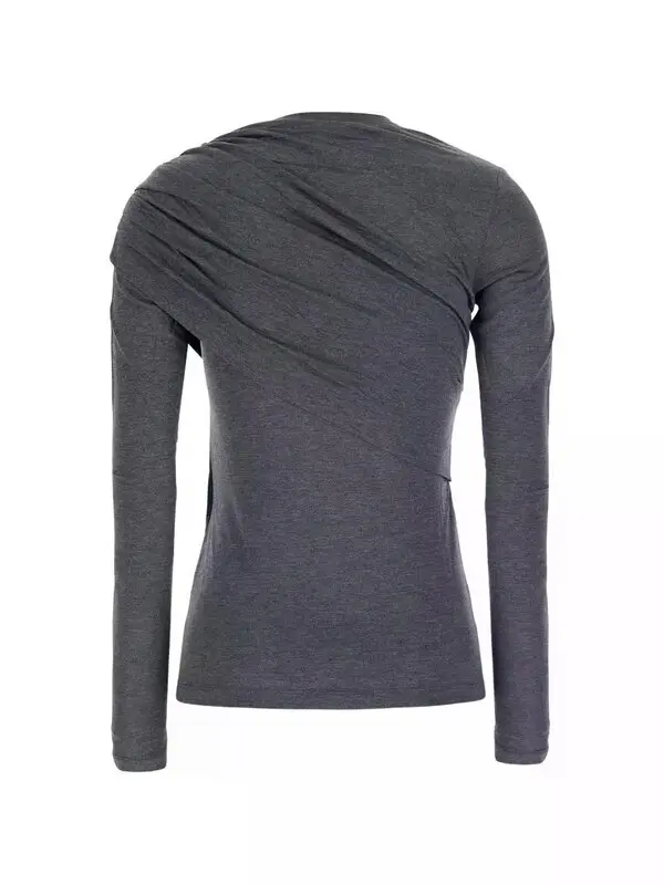 MARANT ETOILE Asymmetric Draped Panel Jersey Top