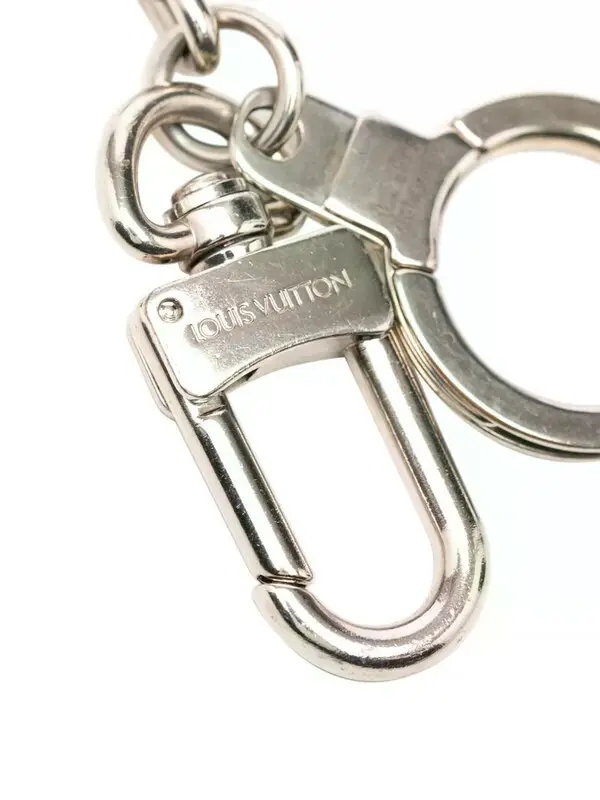 LOUIS VUITTON Brass Initiales Bag Charm Key Chain