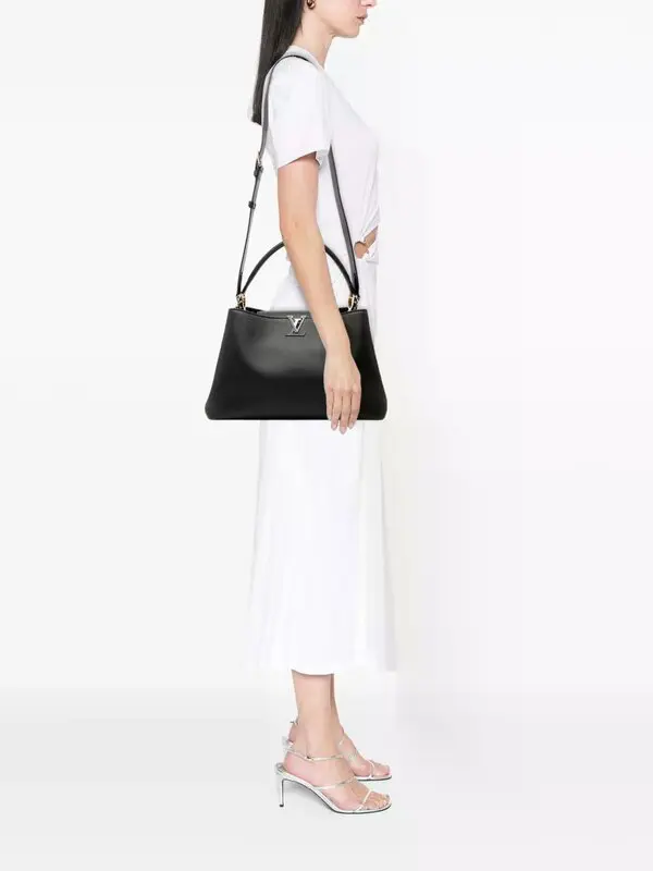 LOUIS VUITTON Capucines Souple Gm Satchel - Black