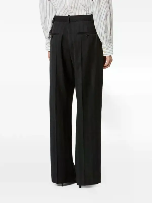 Isabel Marant Étoile Noanda Plaid Virgin Wool Trousers - Grey