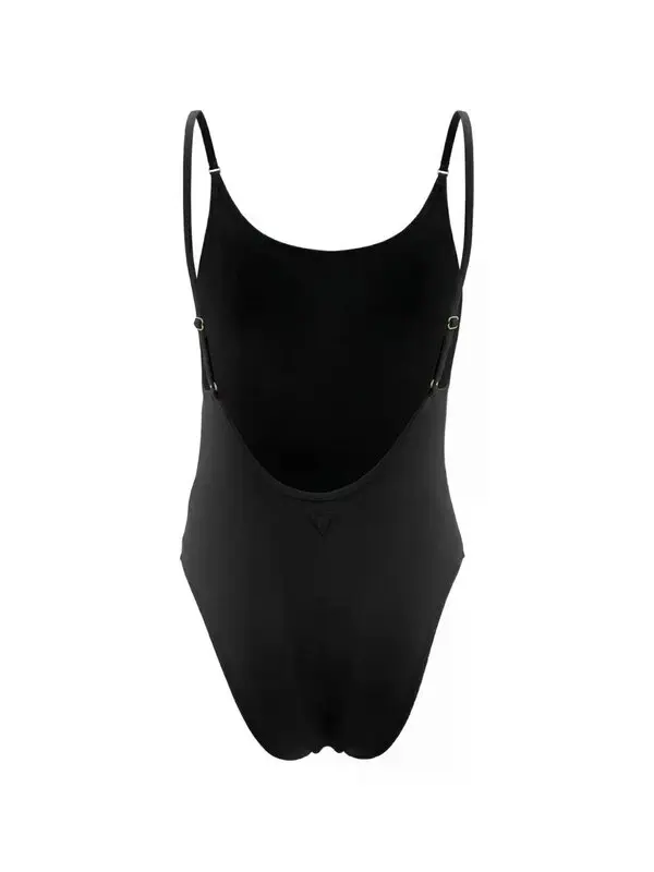 Guess Logo-print Swimsuit - Black