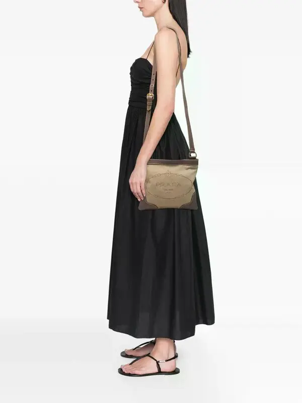 Prada Canvas Canapa Logo Crossbody Bag