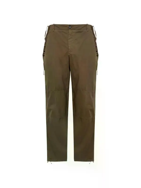 Alexander McQueen Cotton Lace-up Trousers - Brown
