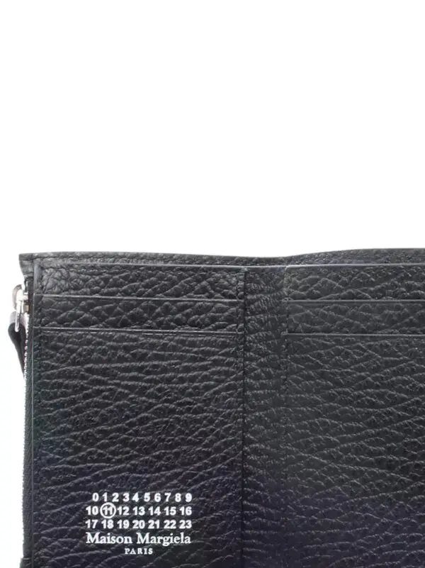 MAISON MARGIELA 2020s Four Stitch Trifold Leather Wallet - Black