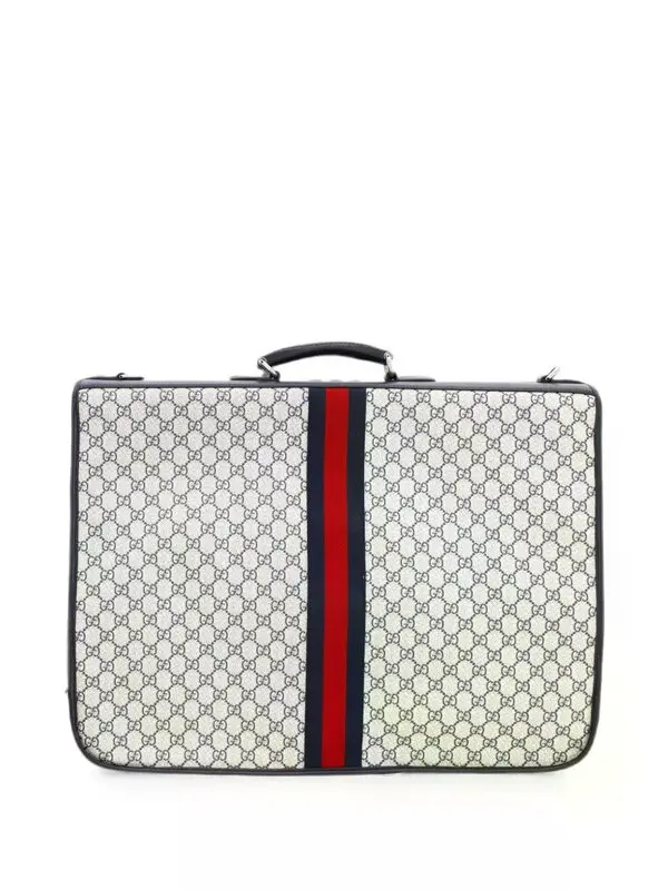 Gucci Savoy Garment Bag Gg Coated Canvas Satchel