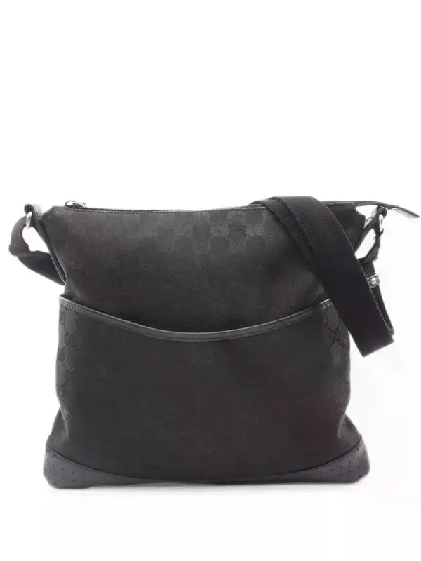 Gucci Gg-pattern Shoulder Bag - Black