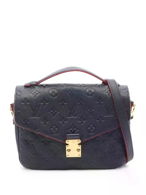 LOUIS VUITTON Monogram Empreinte Pochette Metis Handbag - Blue