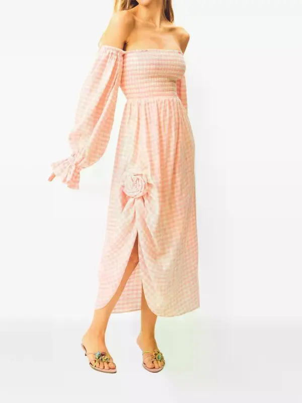 Sleeper Atlanta Off-shoulder Midi Dress