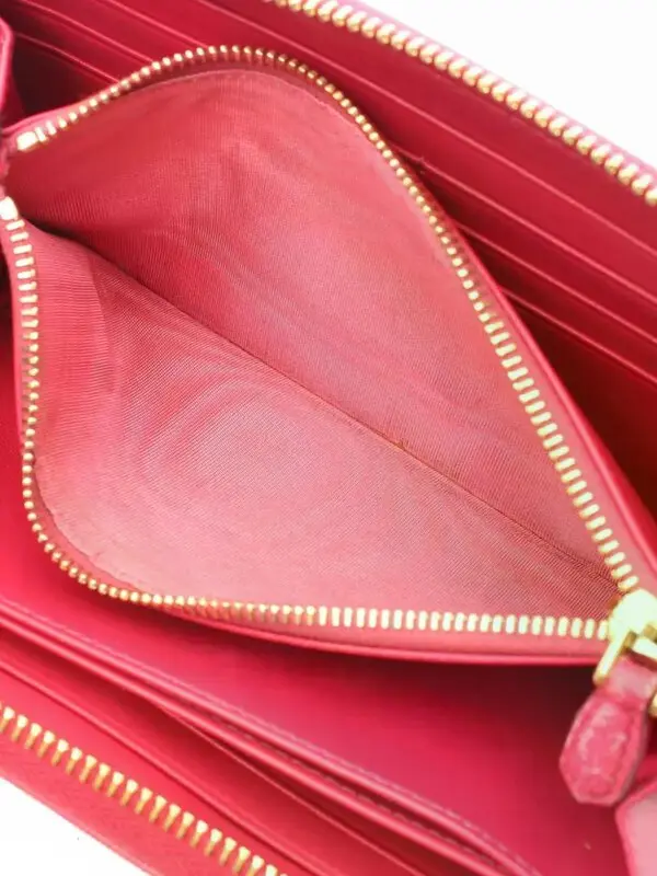 Prada 2000s Vitello Move Leather Long Wallet