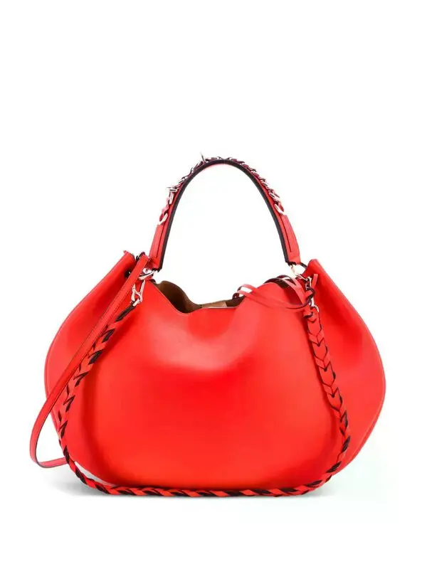 Loewe Fortune Open Leather Hobo Bag - Red