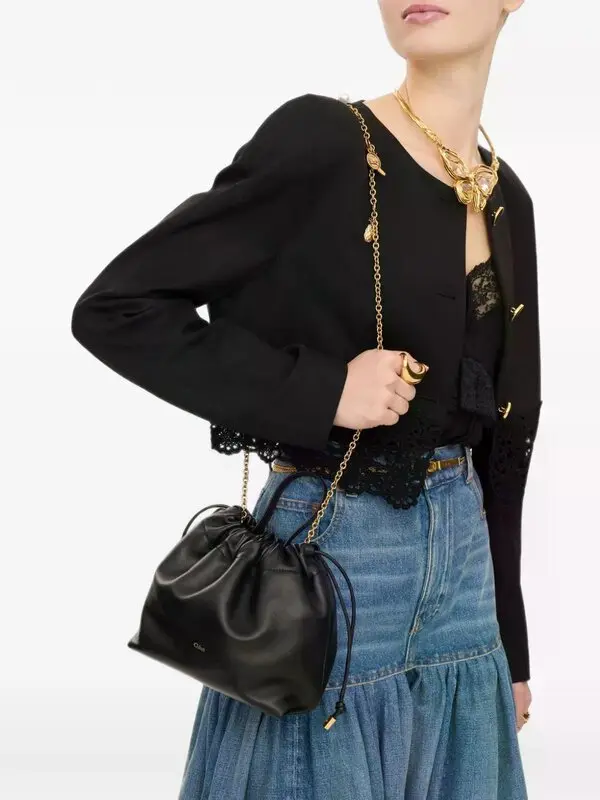 Chloé Small Icons Chain-link Bucket Bag - Black