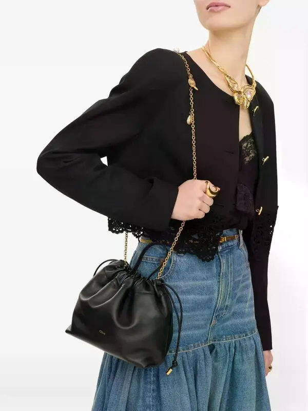 Chloé Small Icons Chain-link Bucket Bag - Black
