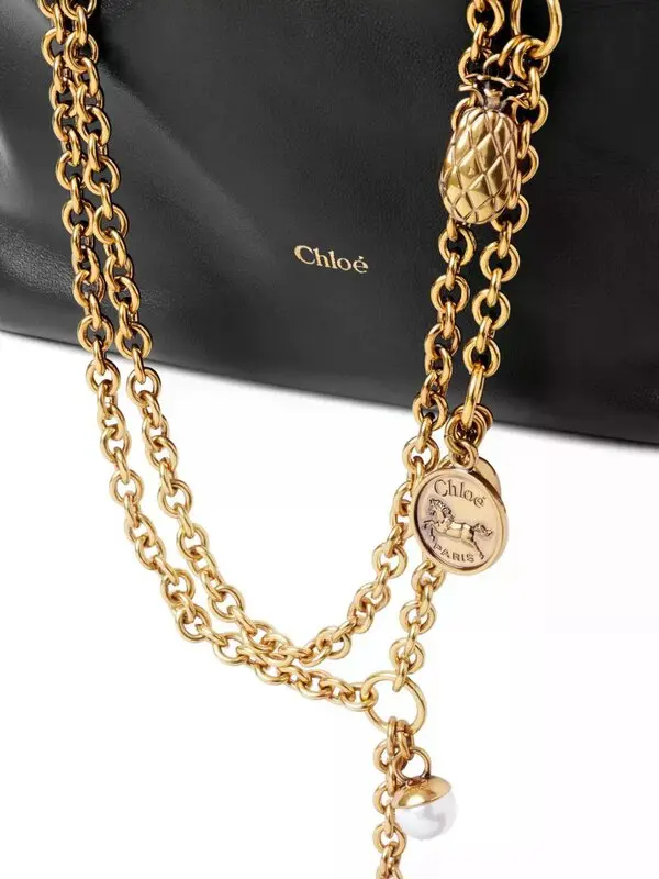 Chloé Small Icons Chain-link Bucket Bag - Black