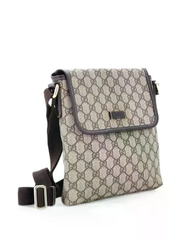 Gucci Gg Coated Canvas Messenger Bag - Brown