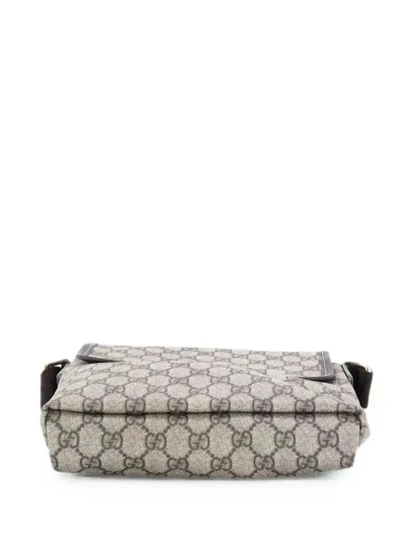 Gucci Gg Coated Canvas Messenger Bag - Brown