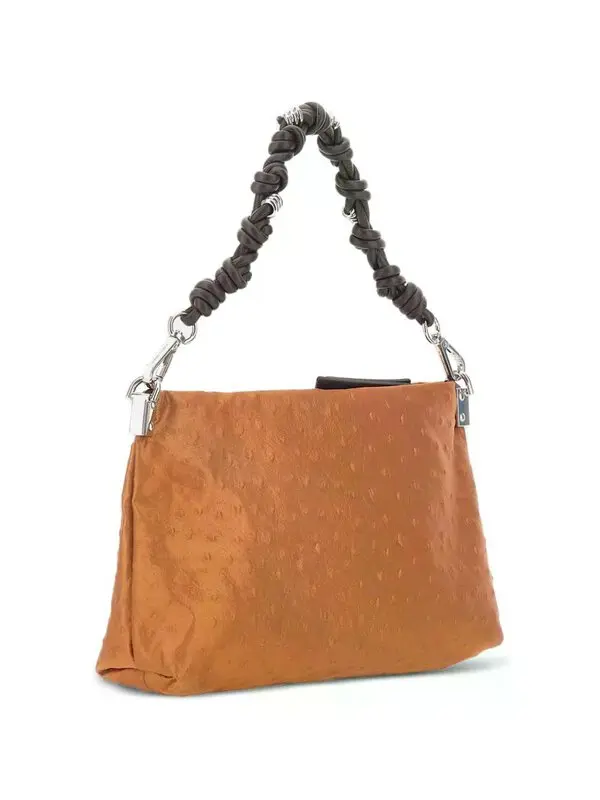 GIANNI CHIARINI Ostrich-effect Shoulder Bag
