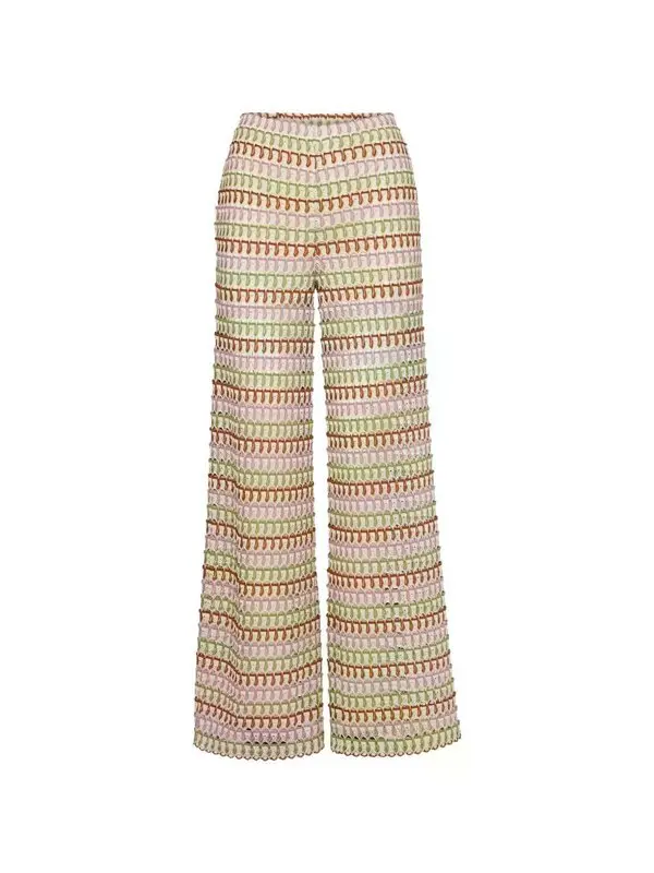 Veronica Beard Fatima Geometric Pattern Trousers - Neutrals
