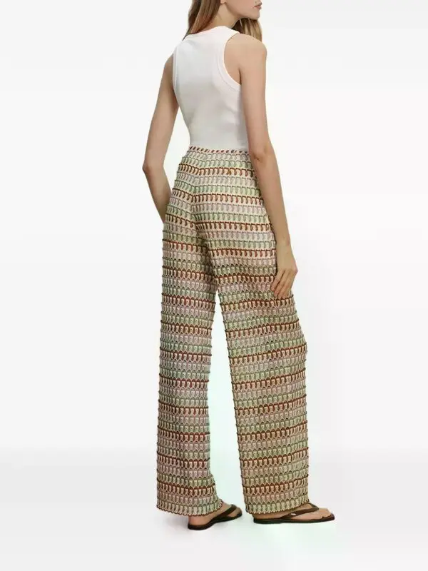 Veronica Beard Fatima Geometric Pattern Trousers