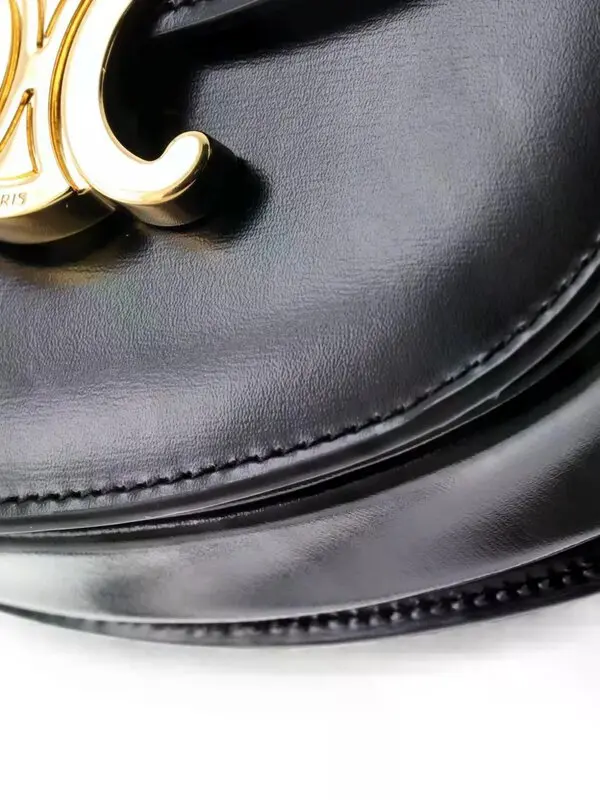 Celine Triomphe Besace Clea Top Handle Flap Bag Leather Mini Satchel