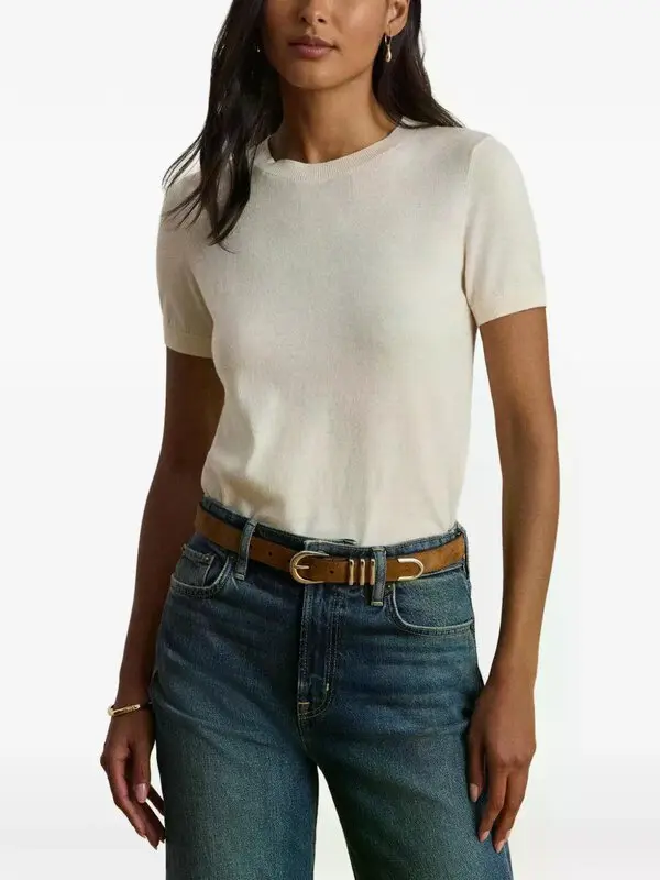 Ralph Lauren Embroidered Short-sleeve Sweater