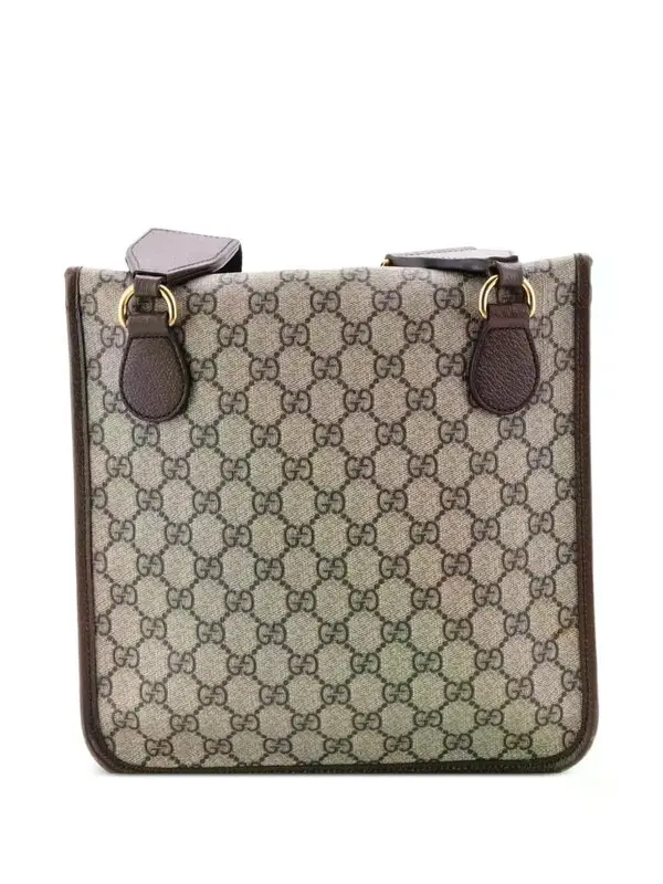 Gucci Gg Coated Canvas Messenger Bag - Brown