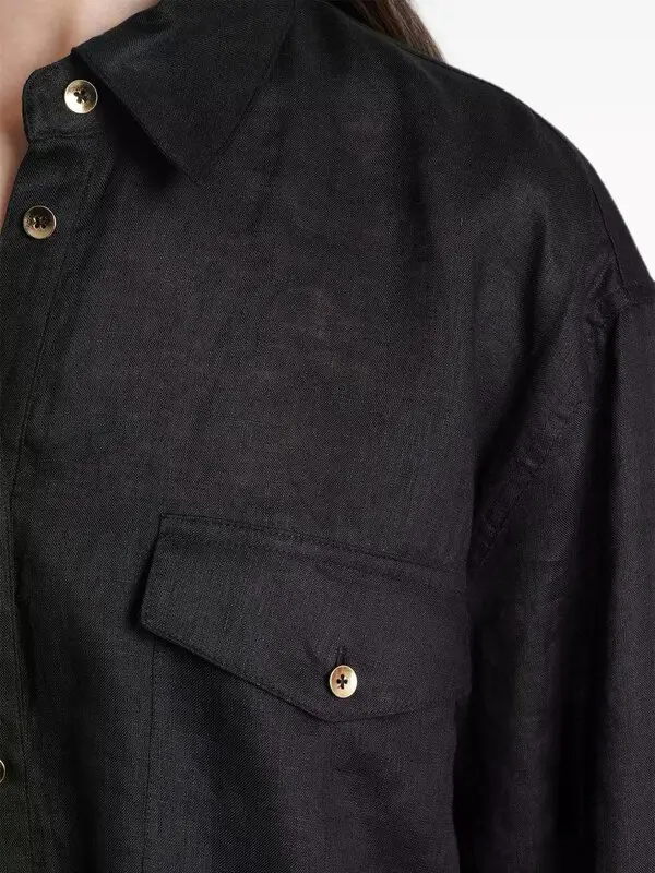 Alice + Olivia Finely Pocket-detail Button-up Shirt