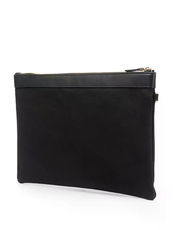 Balenciaga Logo Print Canvas Pouch