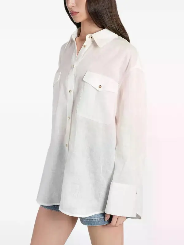 Alice + Olivia Finely Pocket-detail Button-up Shirt