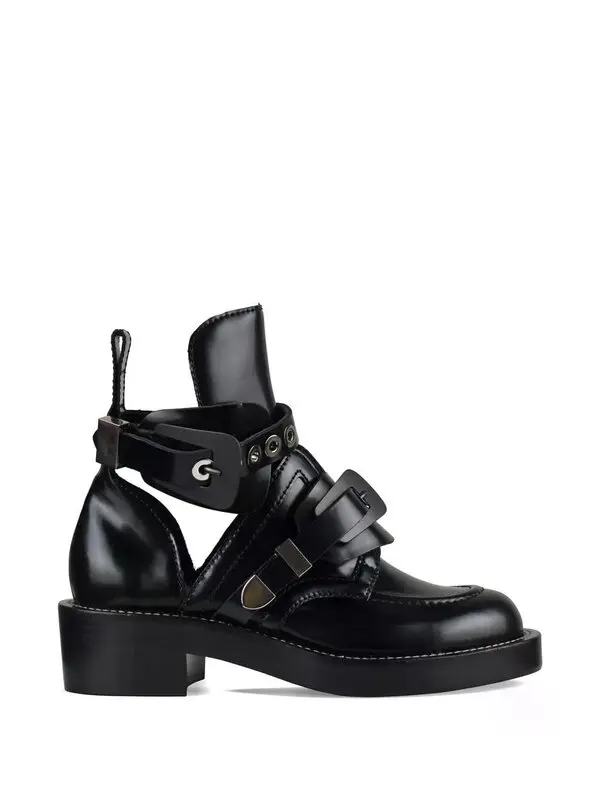 Balenciaga Ceinture Cut-out Ankle Boots - Black
