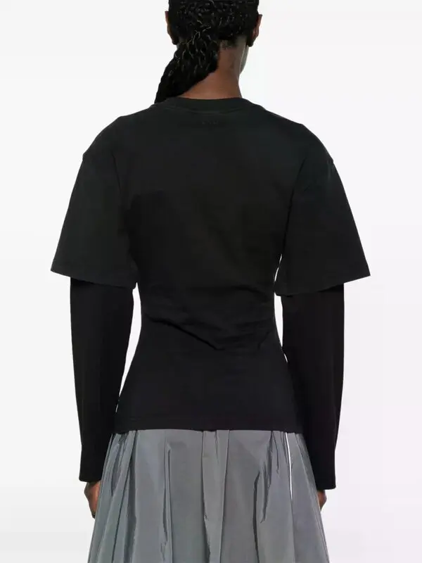 COURREGES Layered Logo-embroidered T-shirt