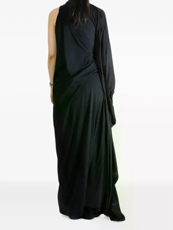 Balenciaga One-shoulder Graphic Maxi Dress