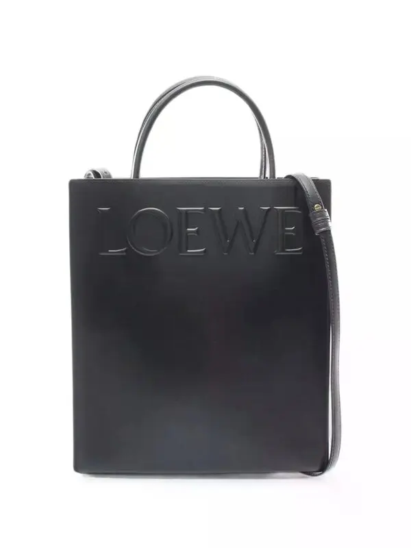 Loewe Standard A4 Leather Tote Bag - Black
