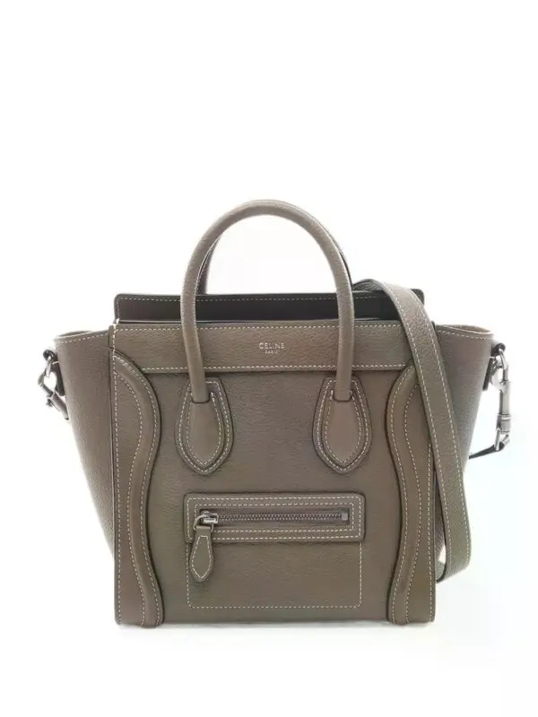 Celine Luggage Nano Leather Shoulder Bag