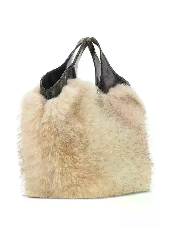 GIANNI CHIARINI Infinity Faux-fur Tote Bag - Neutrals