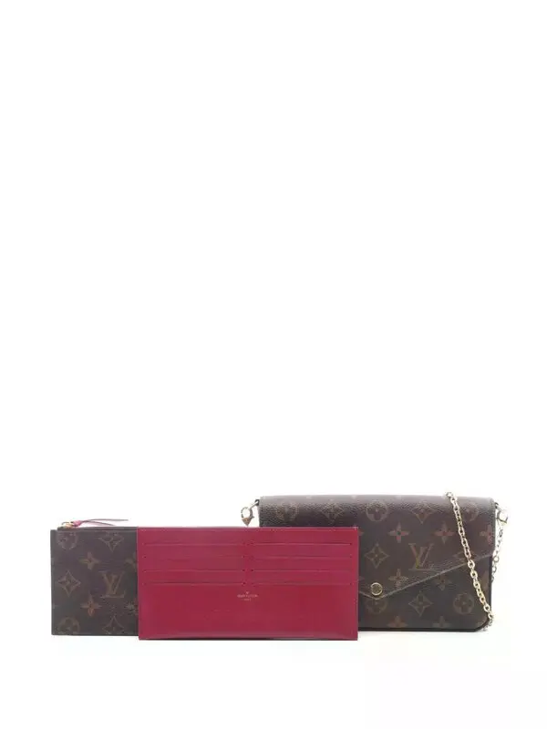 LOUIS VUITTON Pochette Félicie Monogram Clutch Bag - Brown