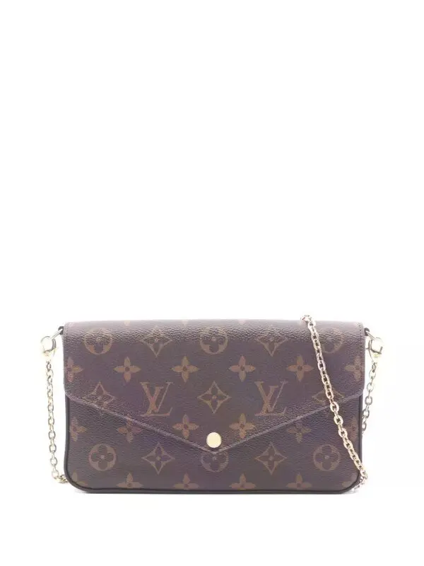 LOUIS VUITTON Pochette Félicie Monogram Clutch Bag - Brown