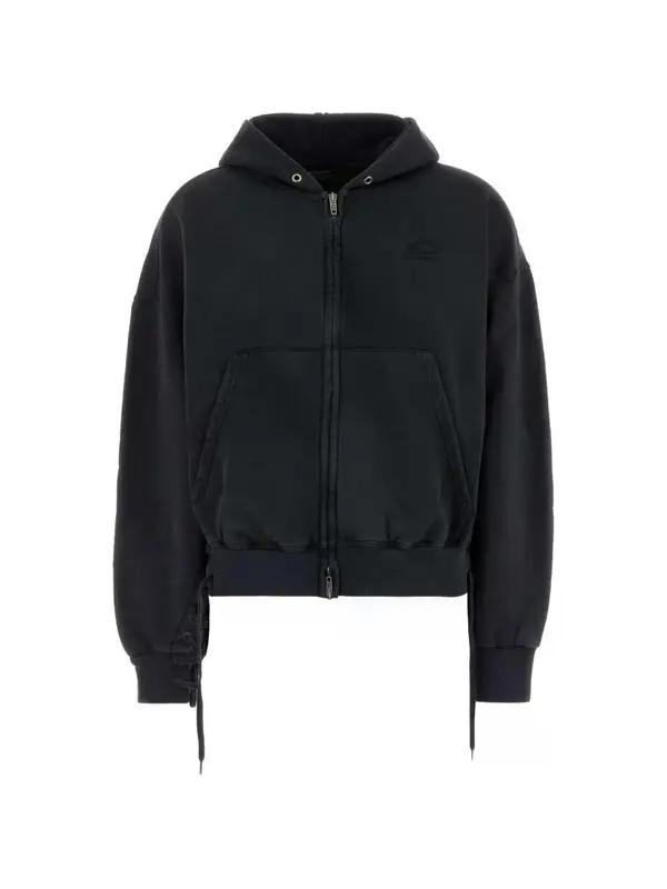 Balenciaga Zip-fastening Hoodie - Black