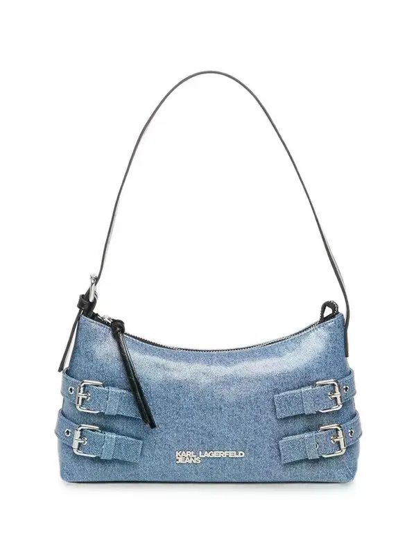 Karl Lagerfeld Buckle Detail Shoulder Bag - Blue