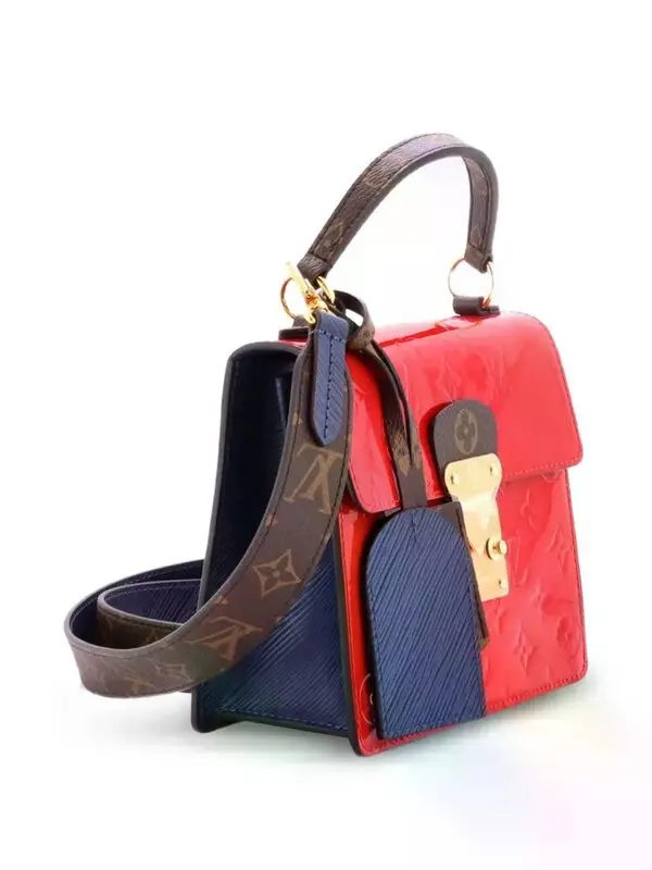 LOUIS VUITTON Spring Street Nm Handbag In Monogram Vernis - Red