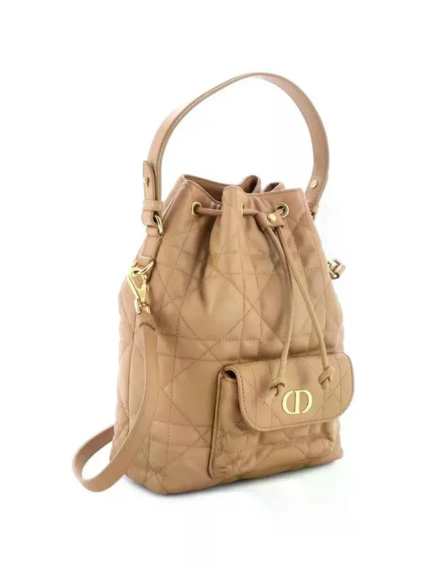 Dior Caro Quilted Leather Small Bucket Bag