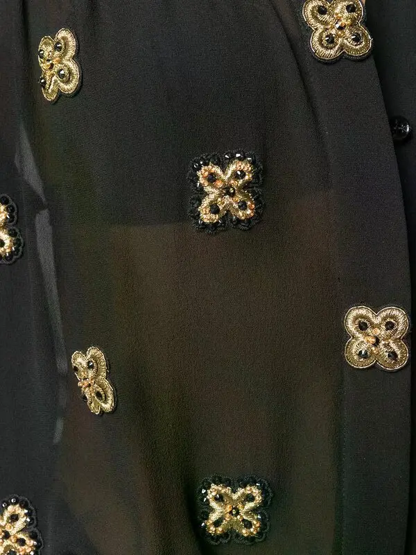 Saint Laurent Embroidered Silk Shirt