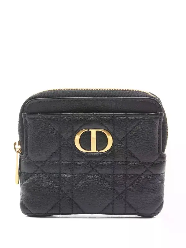 Dior 2010s Caro Cannage Coin Purse - Black