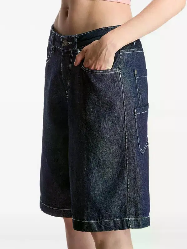 KARL KANI Contrast-stitch Knee-length Shorts