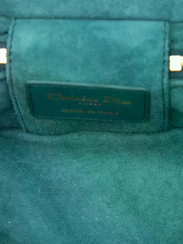 Dior Micro Lambskin Cannage Lady Vanity Case Satchel - Blue