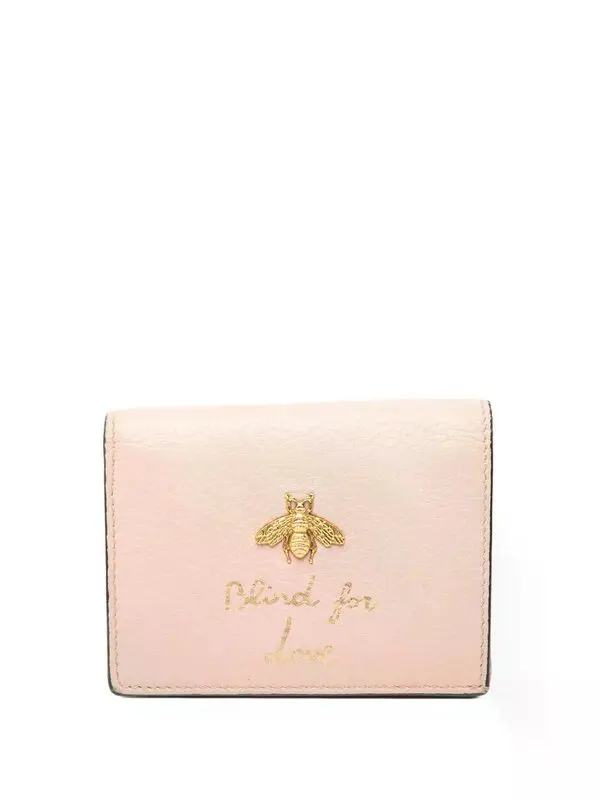 Gucci 2000-2015 Calfskin Blind For Love Compact Wallet Small Wallets - Pink