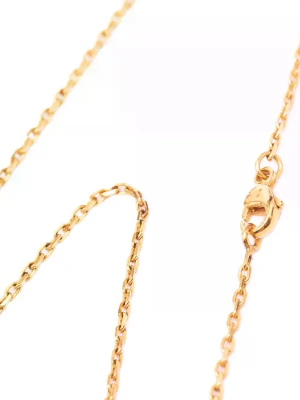 Hermès 2019 Gold Plated Swift Leather Kelly Pendant Necklace - Brown