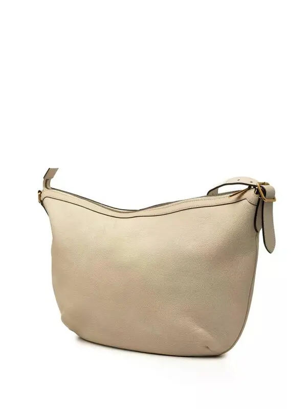 Gucci Leather Logo Half Moon Crossbody Bag
