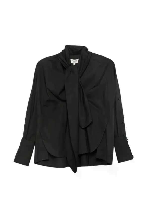 PSOPHIA Pussy-bow Long-sleeve Blouse